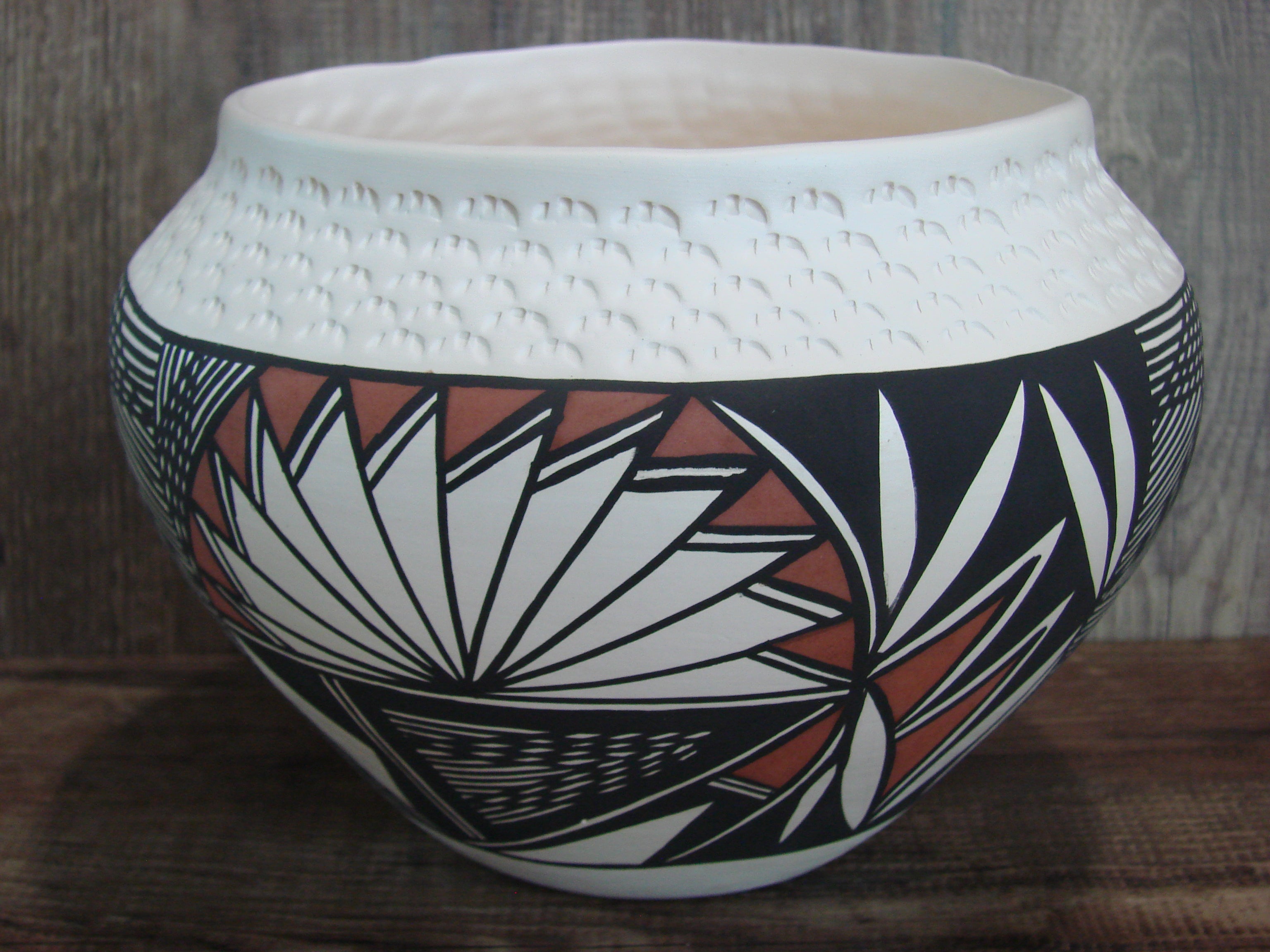 Acoma Pueblo Fine Line Hand Painted Pottery by Garcia– NTNM