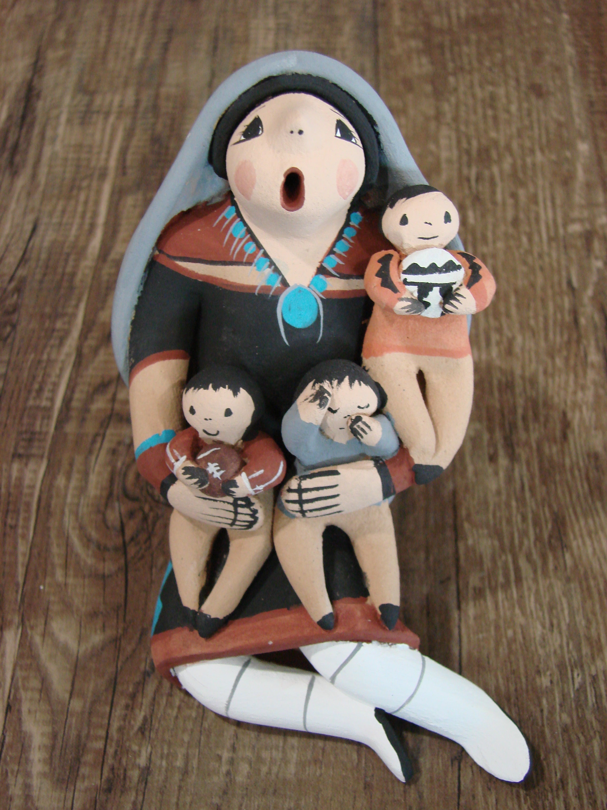 Native American Jemez Handmade Clay Storyteller by Lucero– NTNM