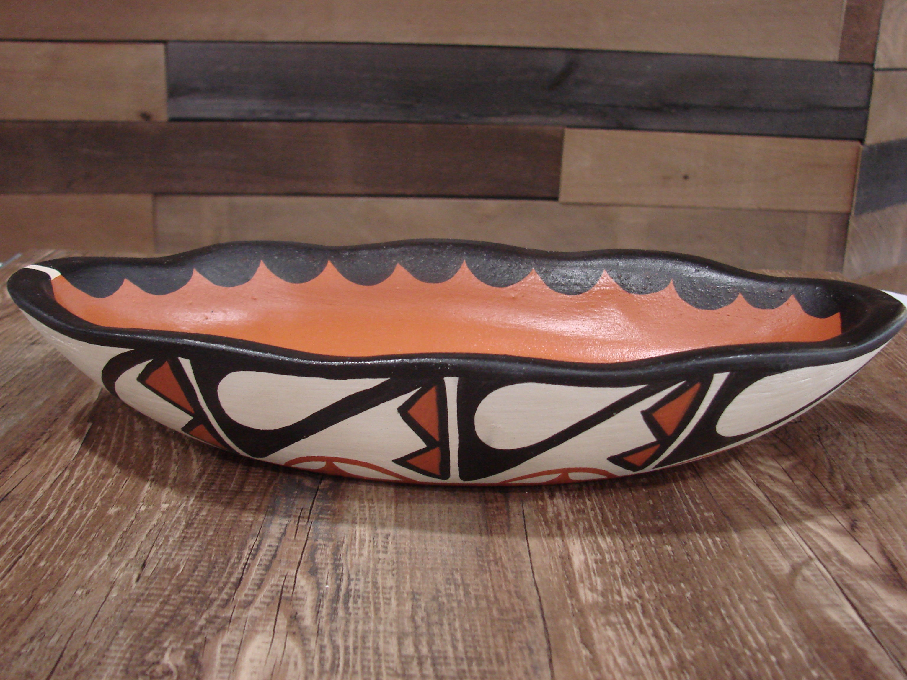 Native American Santo Domingo Kewa Handmade Clay Pottery by R & B– NTNM