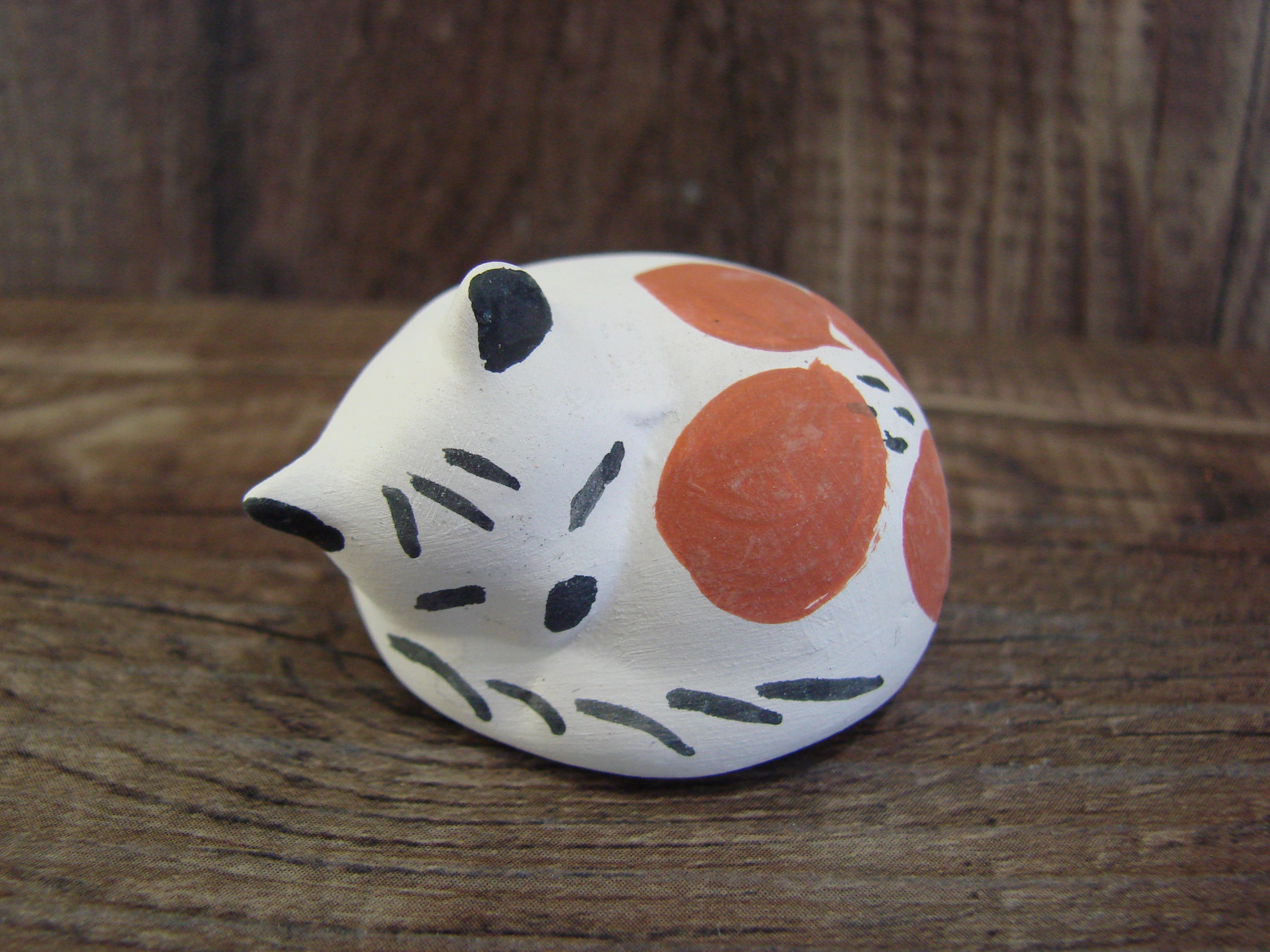 Small Native American Hand Painted Acoma Cat Desk Pet Pottery by Chino ...