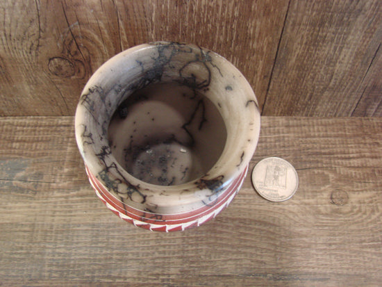 Small Native American Hand Etched Horse Hair Pottery - Benally– NTNM