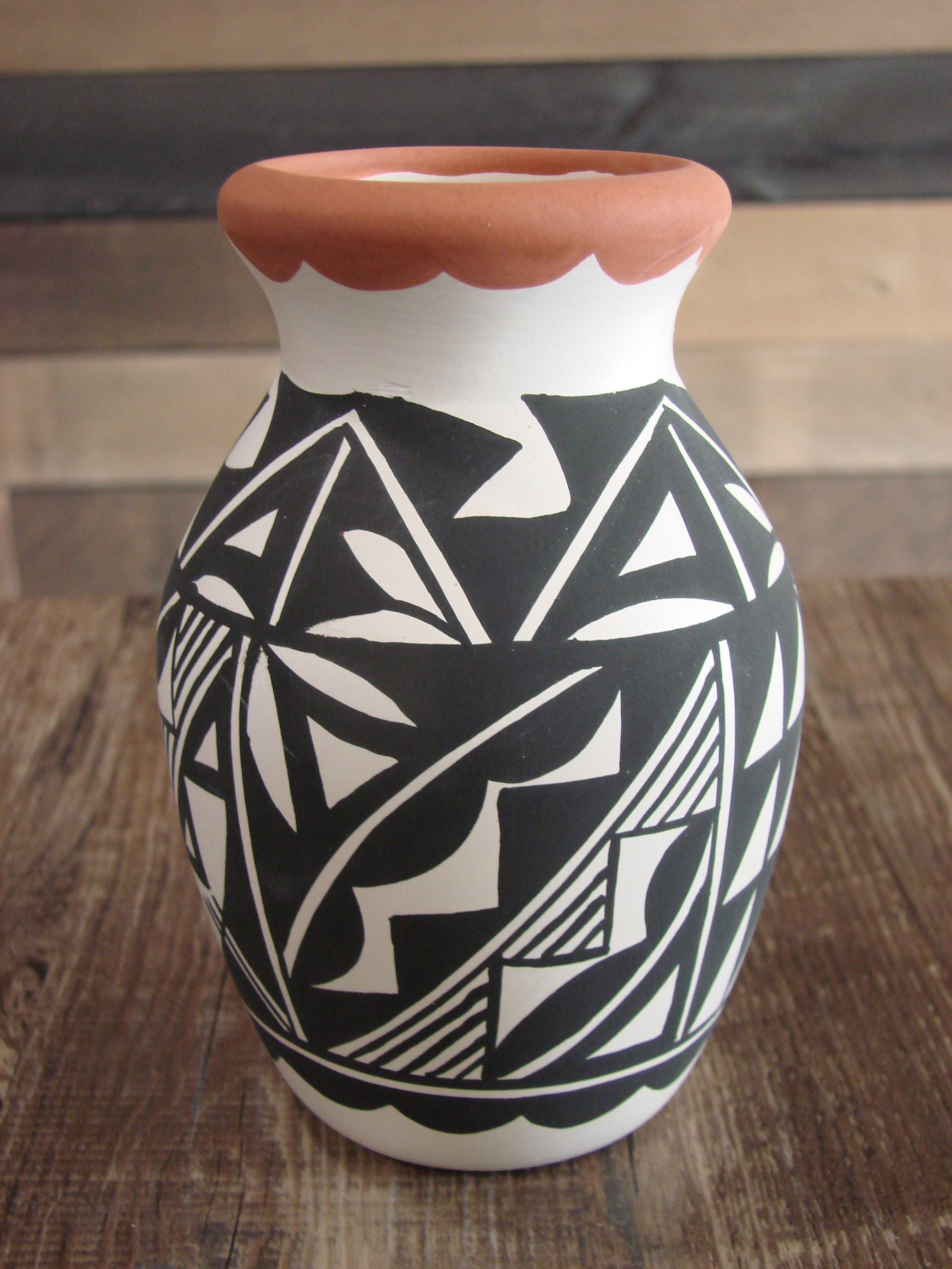 Native American Hand Painted Acoma Pottery Vase by Concho– NTNM