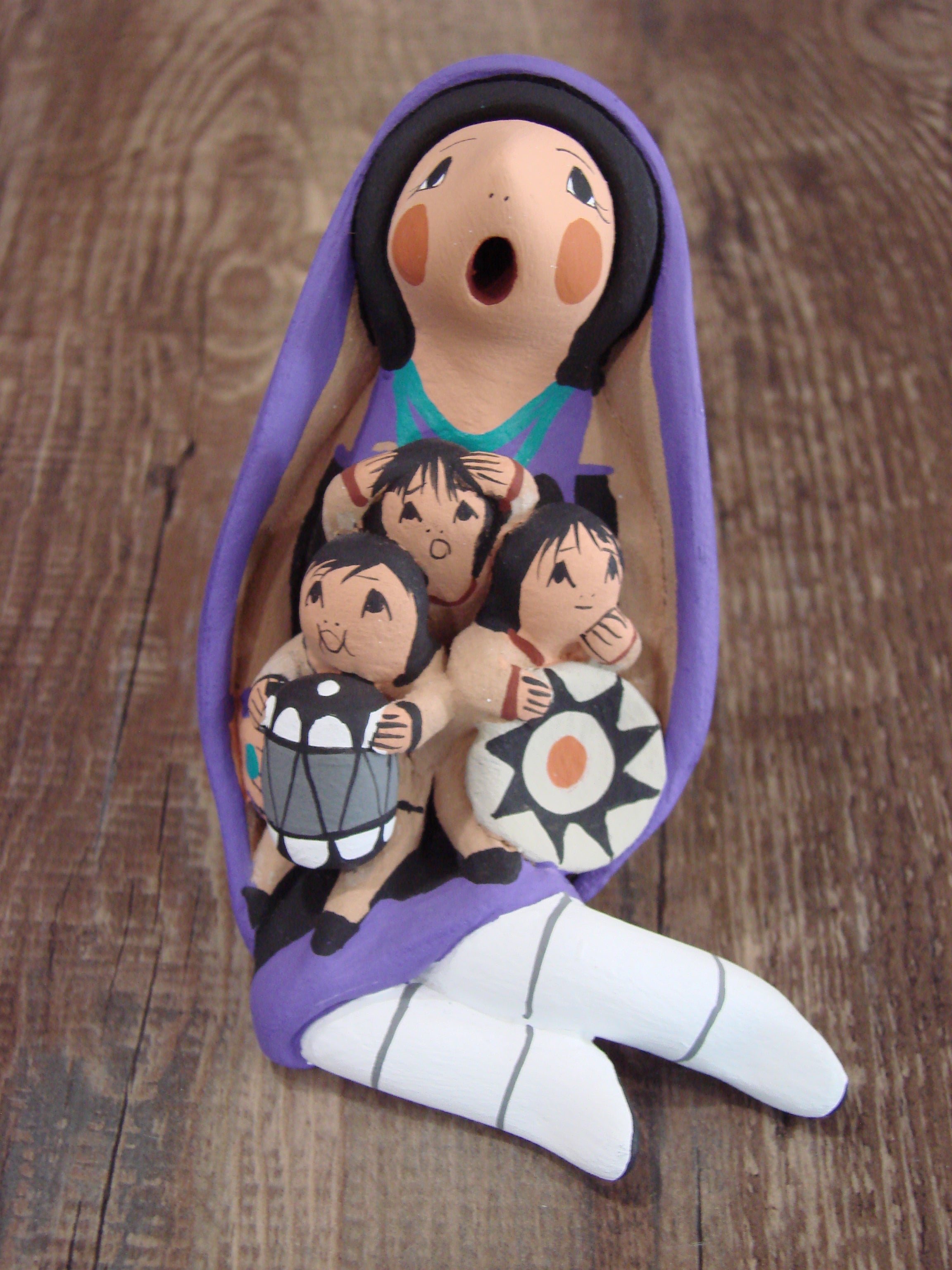 Native American Jemez Hand Sculpted Clay Storyteller by Lucero– NTNM